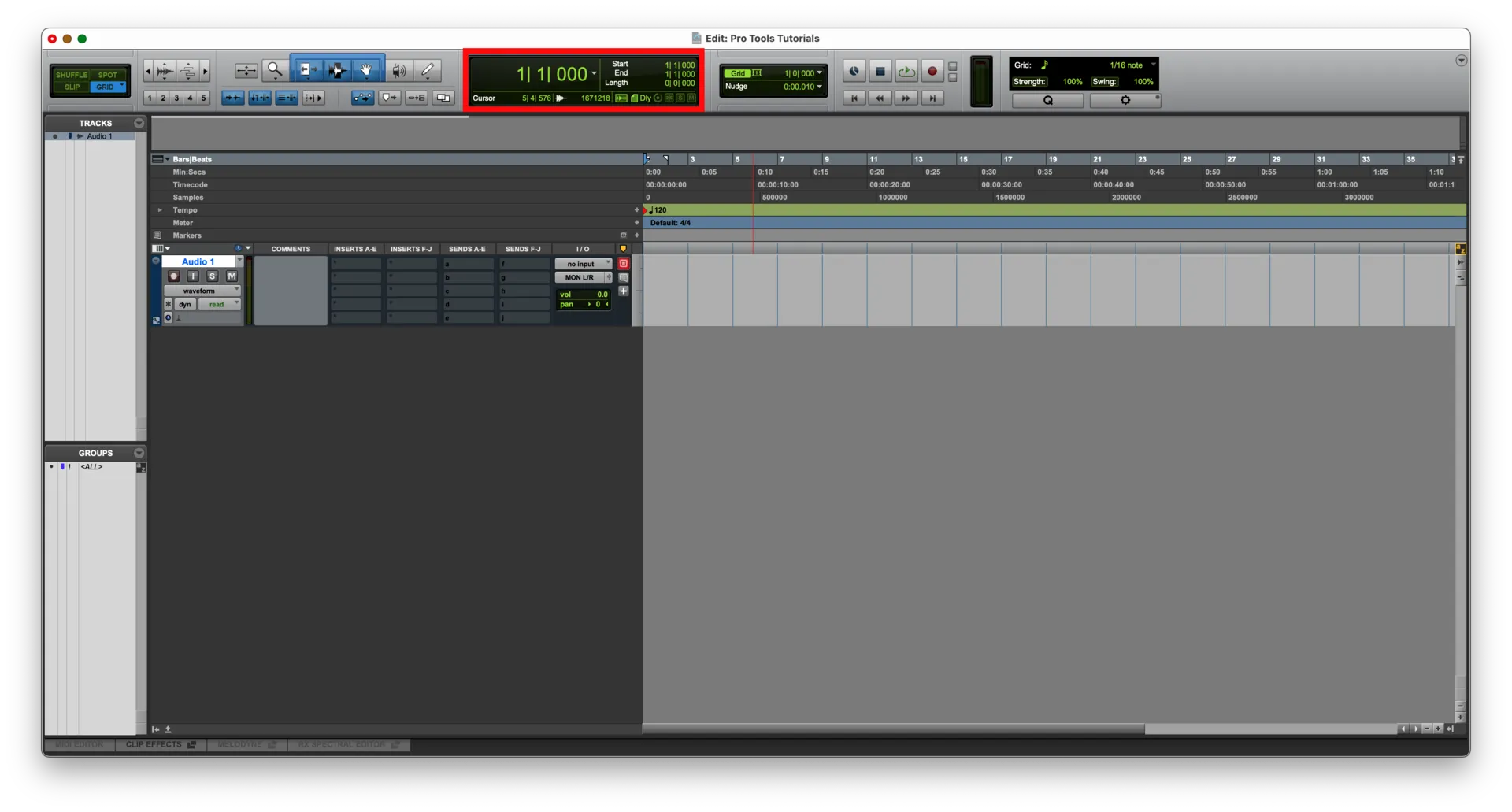 Pro Tools: Edit and Mix Window Overview