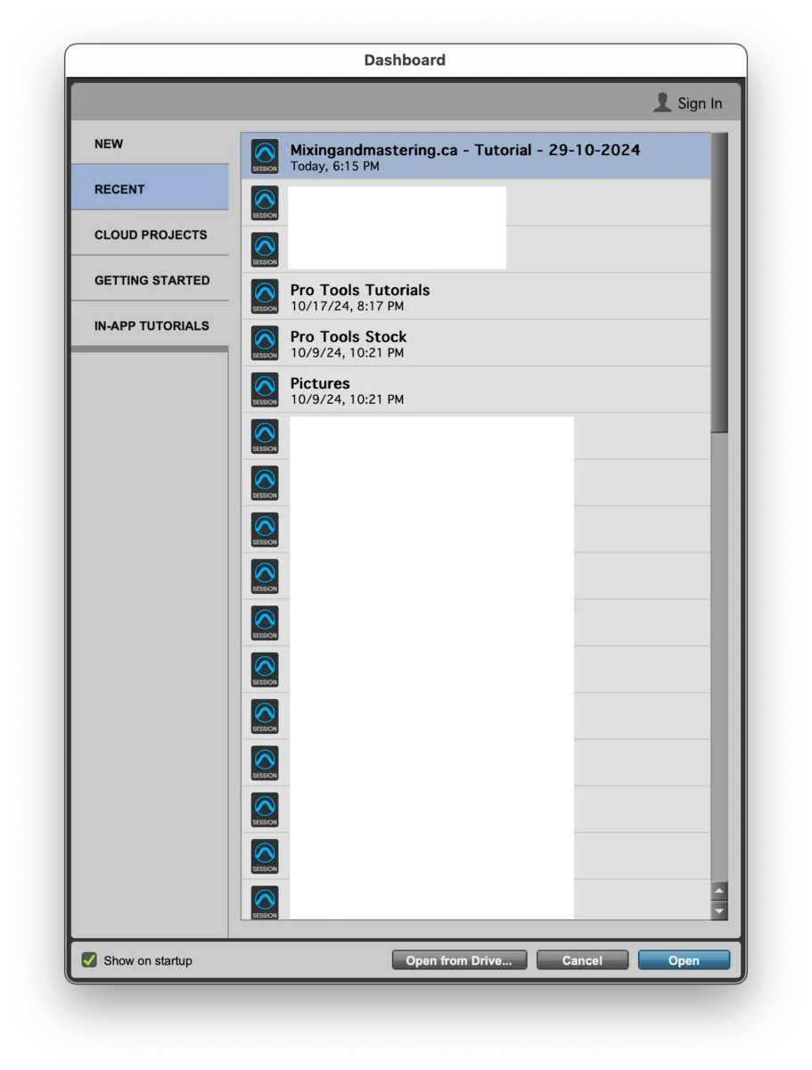 Pro Tools: How To Create a Session
