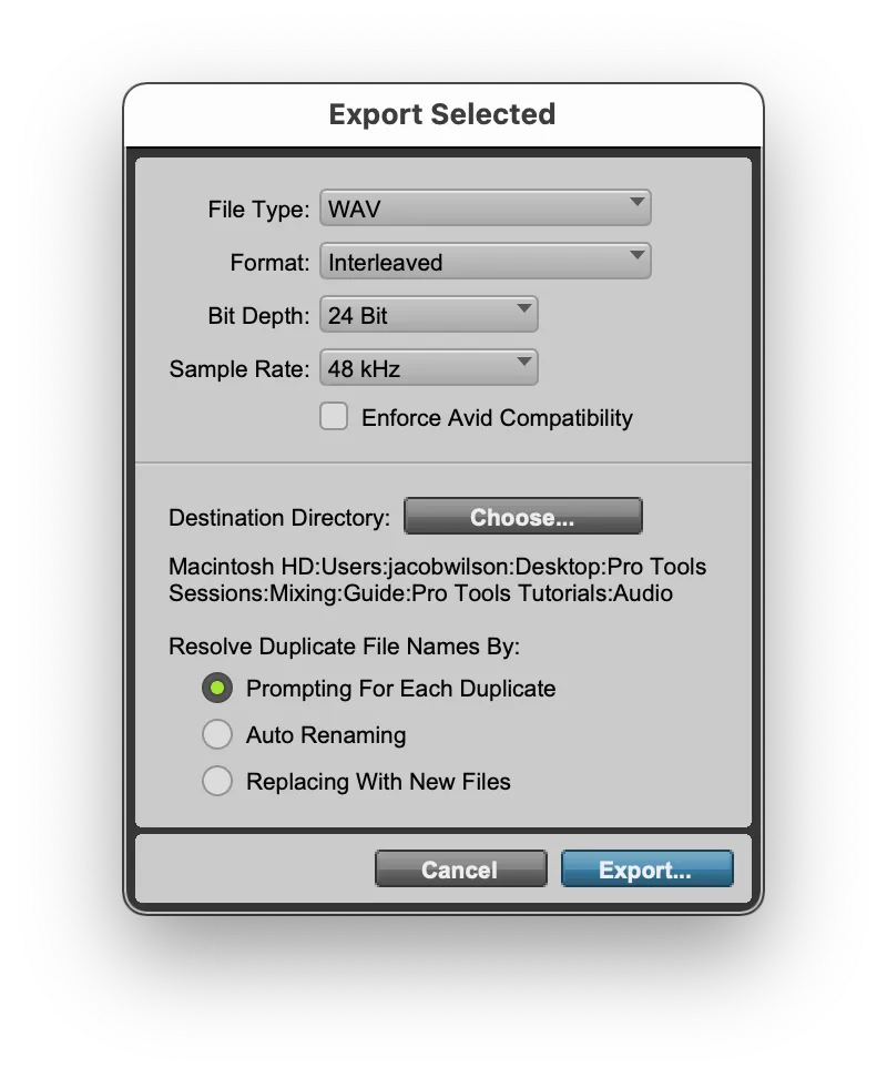 Pro Tools: Importing & Exporting