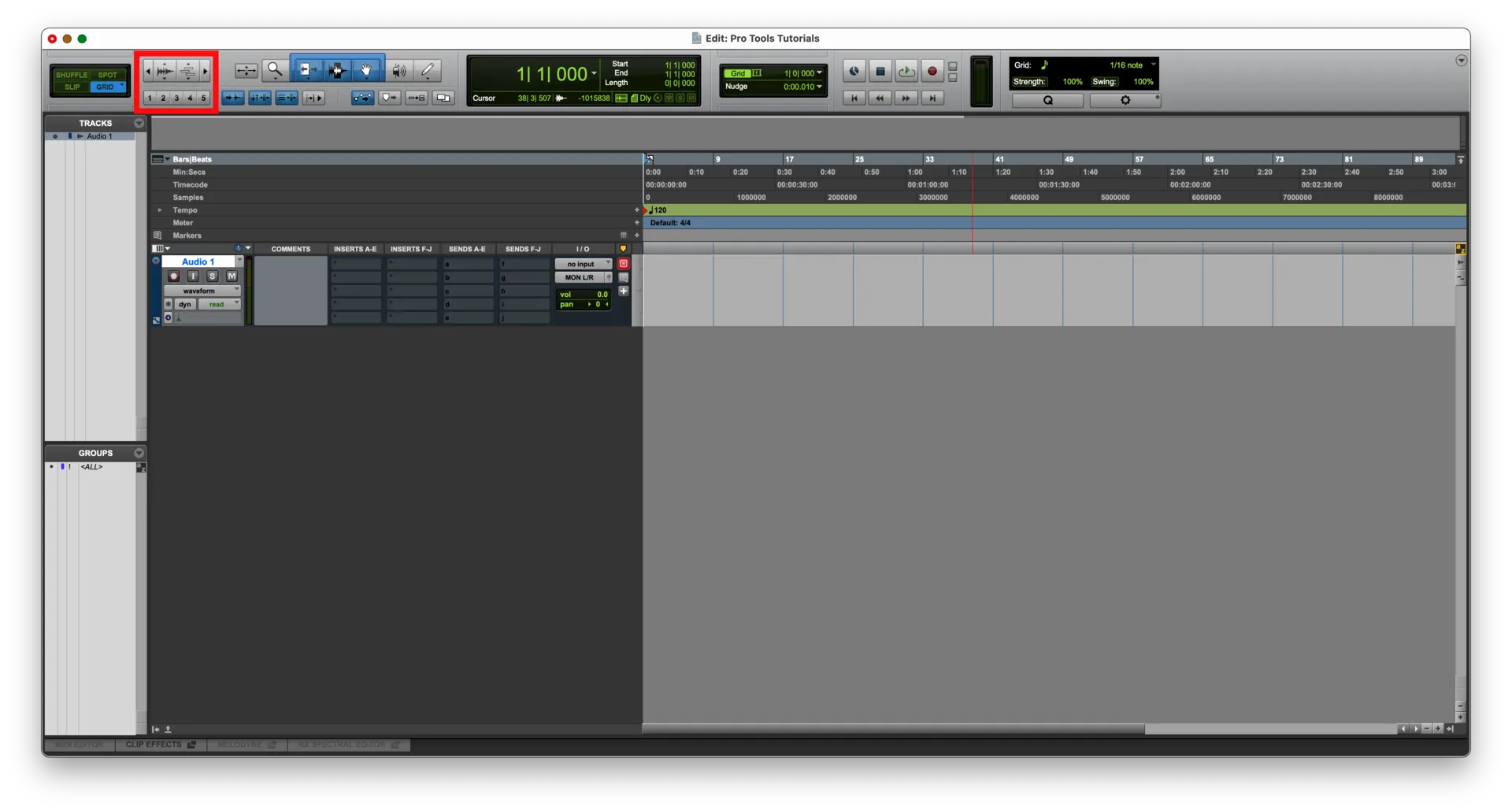 Pro Tools: Edit and Mix Window Overview