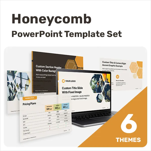 Magnas 2805 Honeycomb PowerPoint Template Set