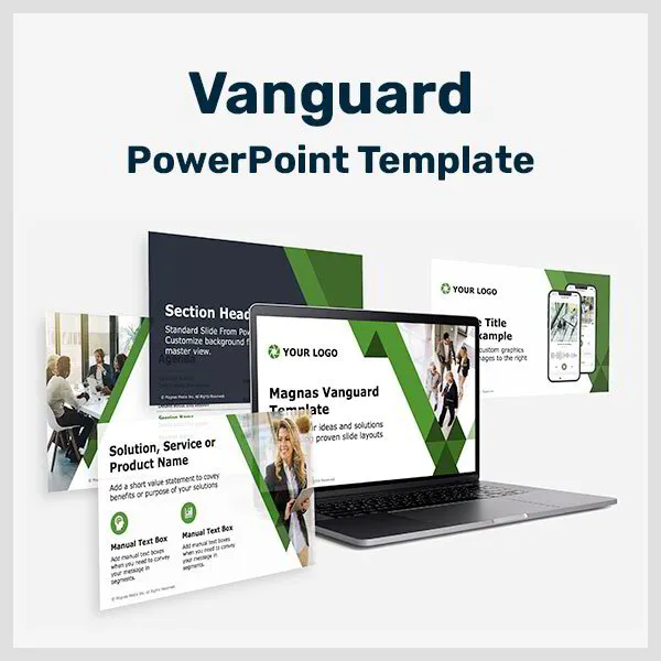 Vanguard PowerPoint Template With Triangle Design Vanguard PowerPoint Template With Triangle Design