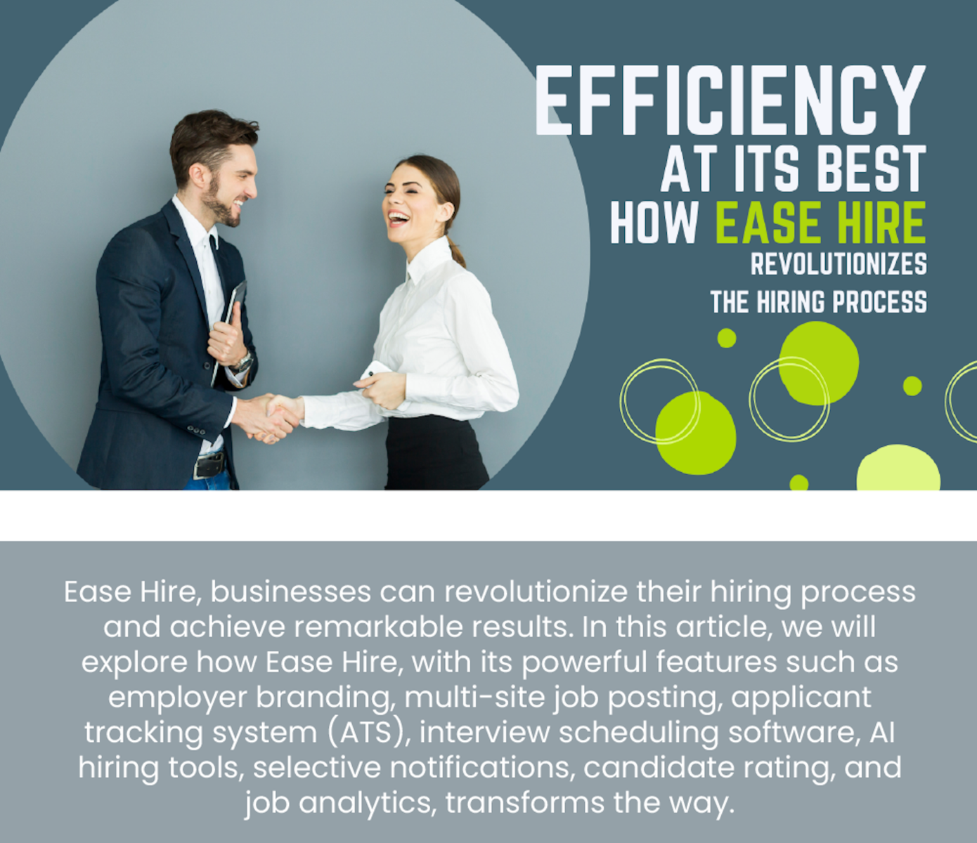 Infographic : Efficiency at its Best: How EaseHire Revolutionizes the Hiring Process