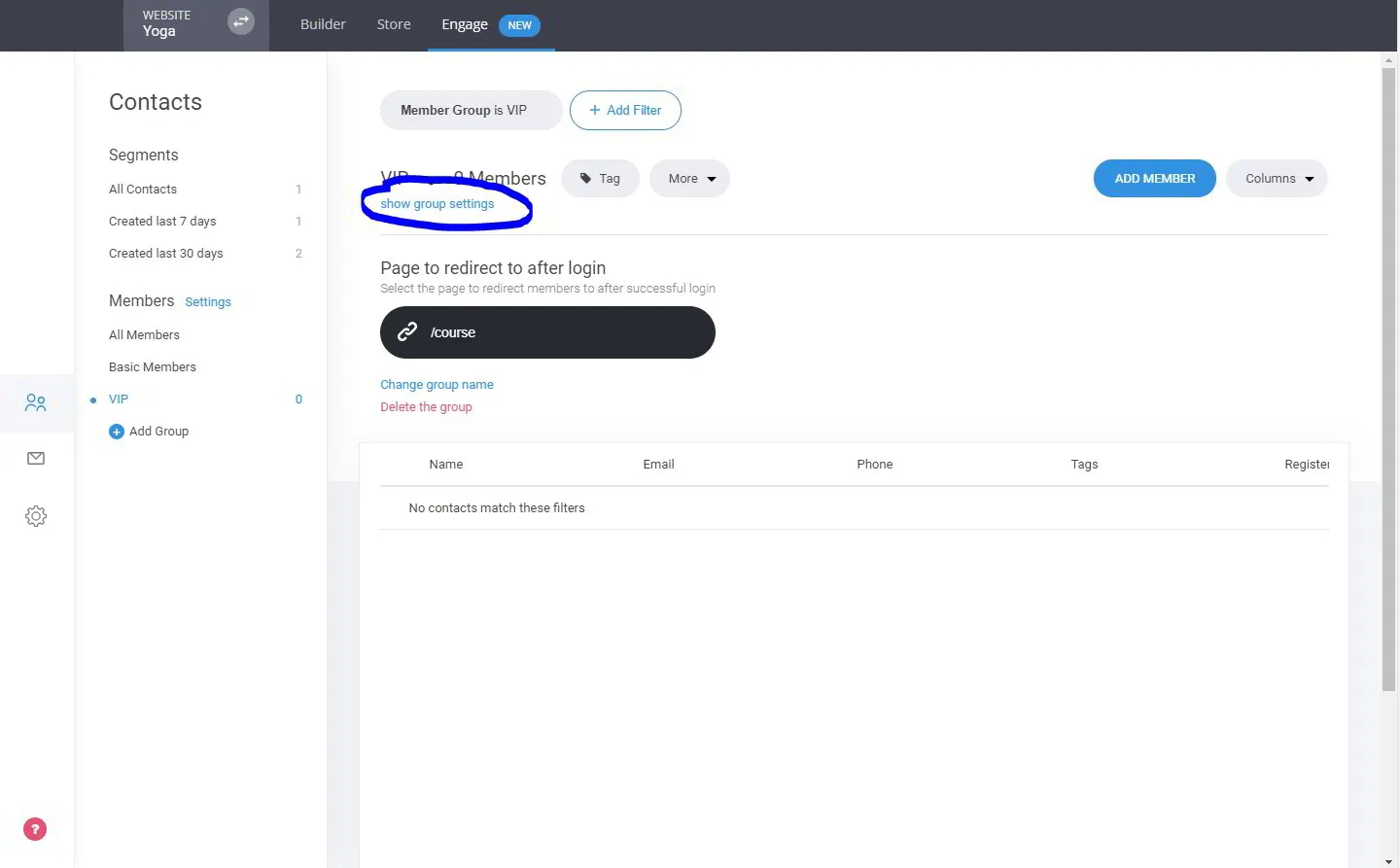 Help Docs - Adding/edit a new Members Group