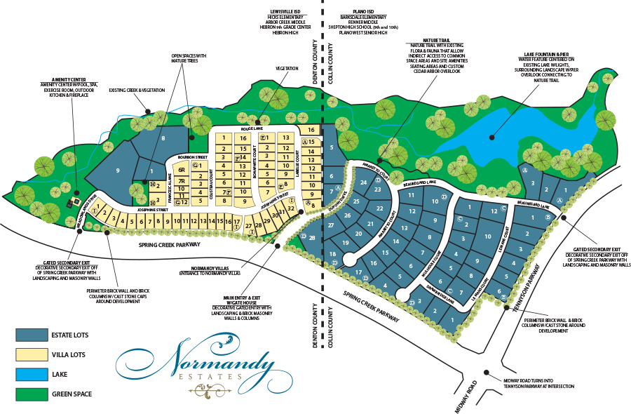 Normandy Estates Site Map
