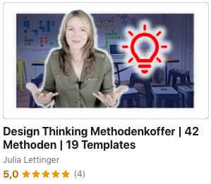 Design Thinking Methoden Koffer: 42 Methoden | 19 Templates