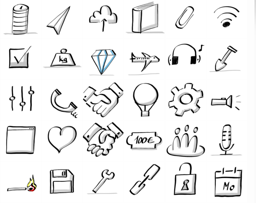 Die wichtigsten Sketchnoting Symbole - von Matthias Breuel