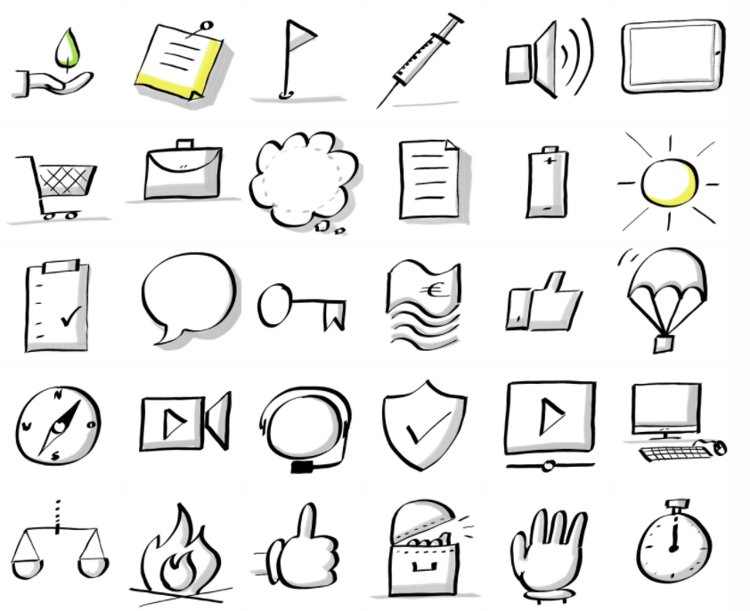 Die wichtigsten Sketchnoting Symbole - von Matthias Breuel