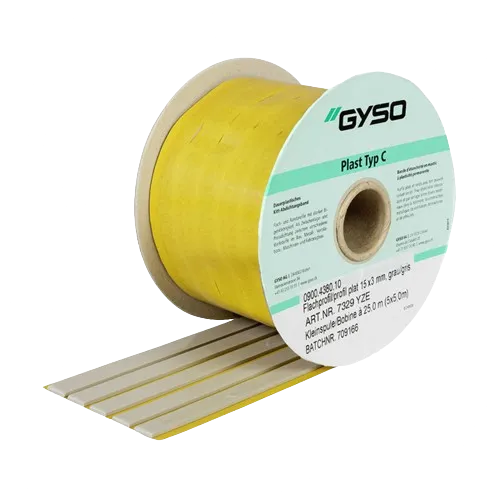 GYSO Plast Typ C Dichtungsprofil, dauerplastisch, Grau
