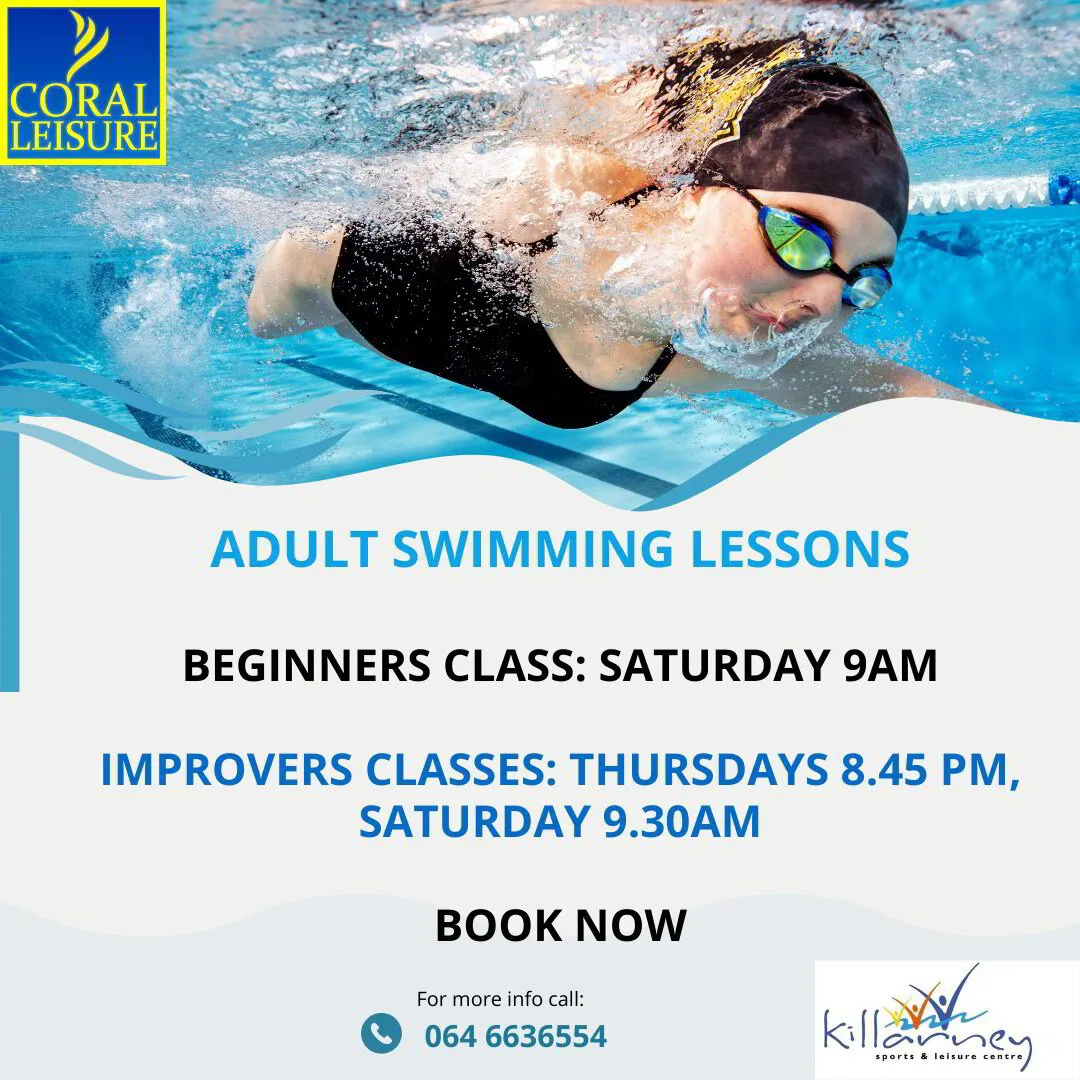 ADULT SWIMMING LESSONS @ KILLARNEY SPORTS & LEISURE CENTRE