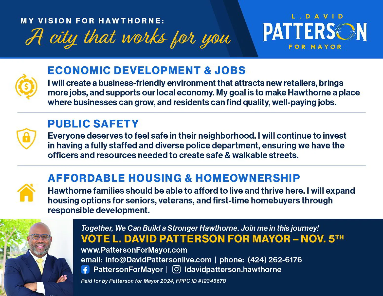 L. David Patterson for Hawthorne Mayor 2024