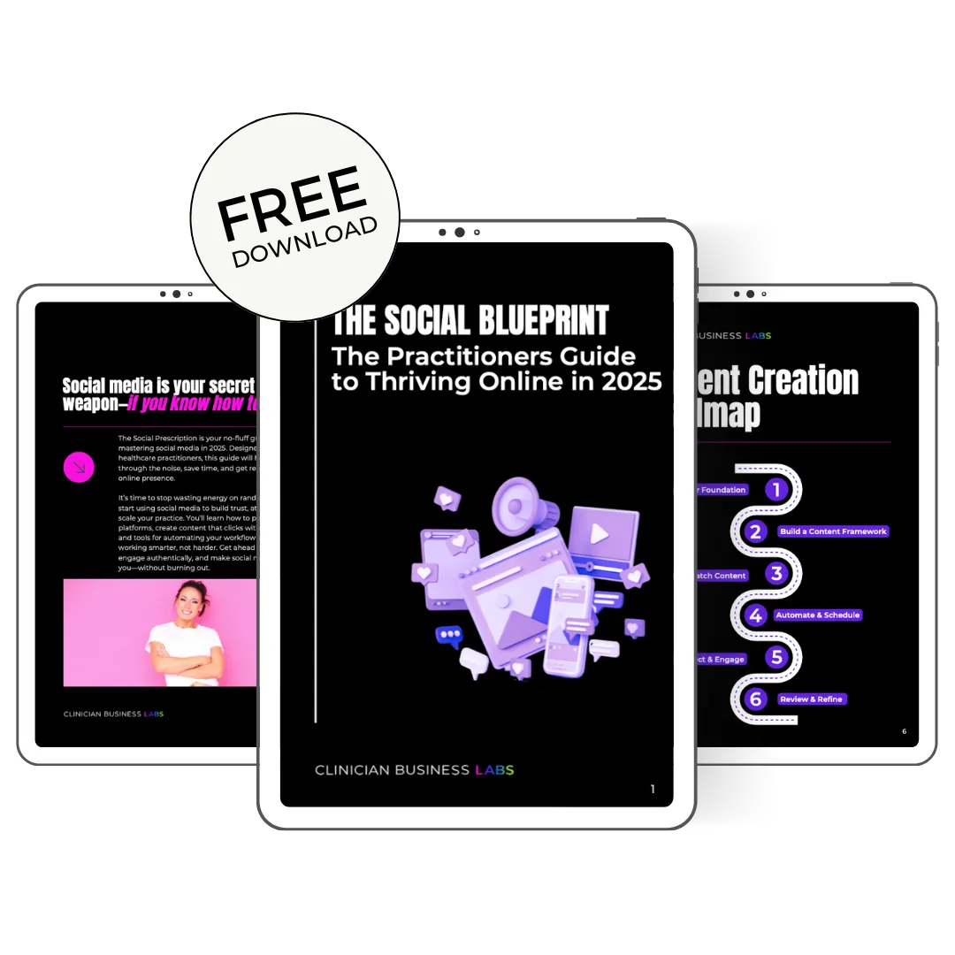 The Social Blueprint: FREE Practitioners Guide for Online Success