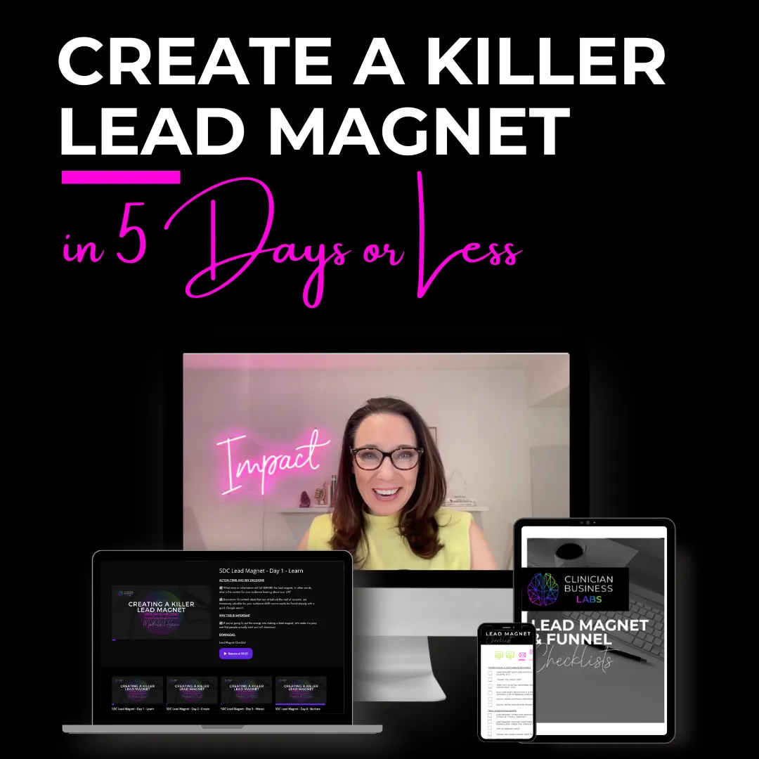 "Create & Launch Irresistible Lead Magnet Training"