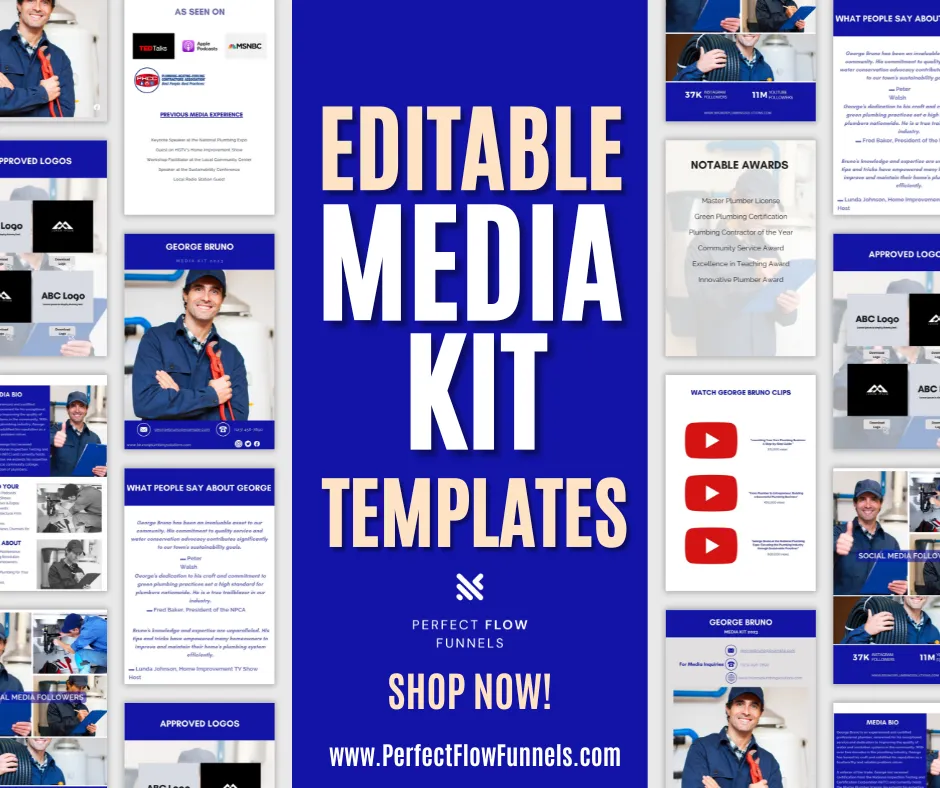 Media Kit Template Bundle - Editable in Canva