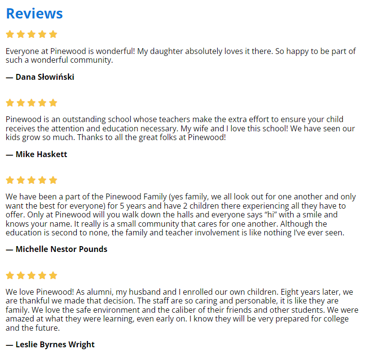 Pinewood Preparatory School an independent, college-preparatory school