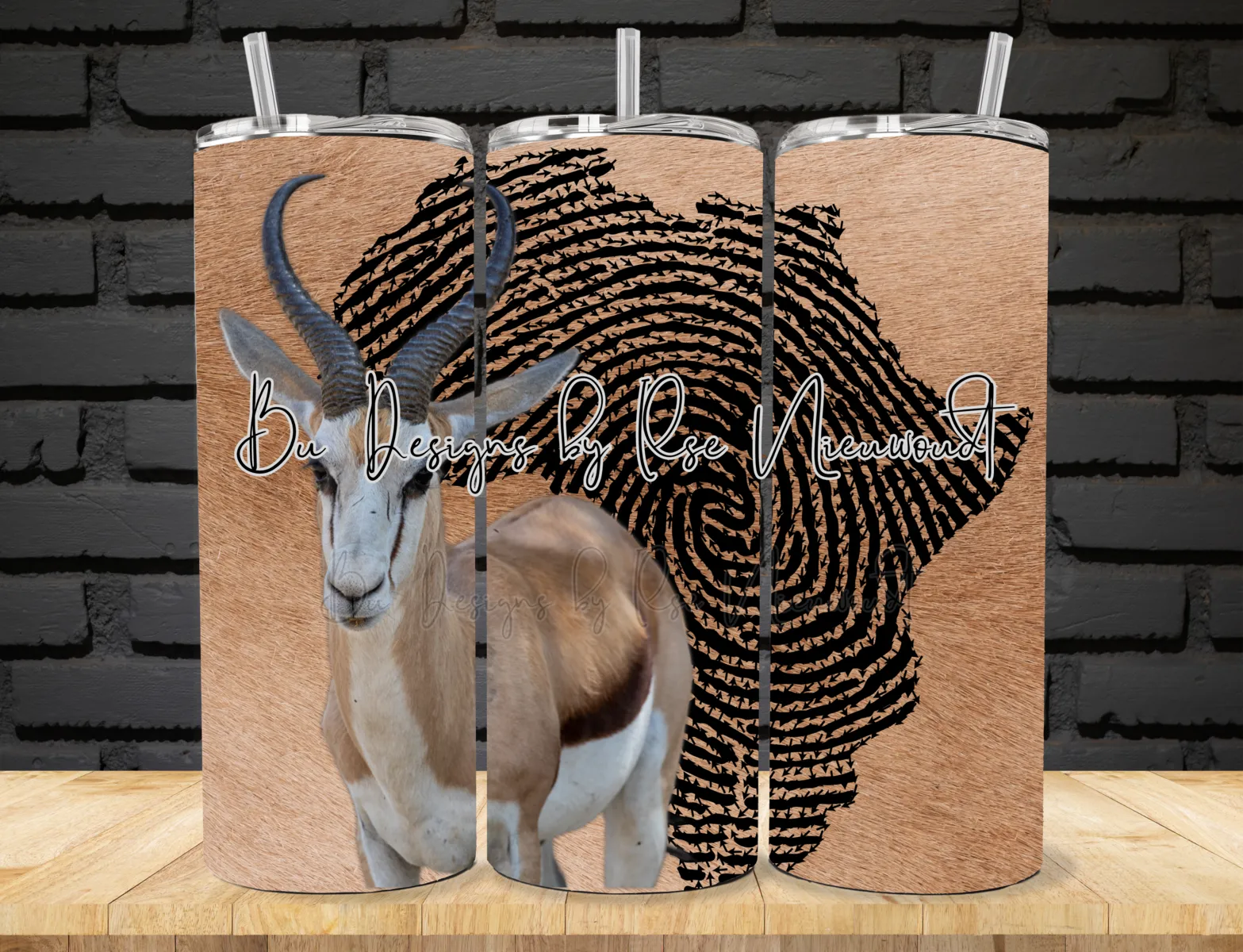 20oz Springbok Africa Design PNG