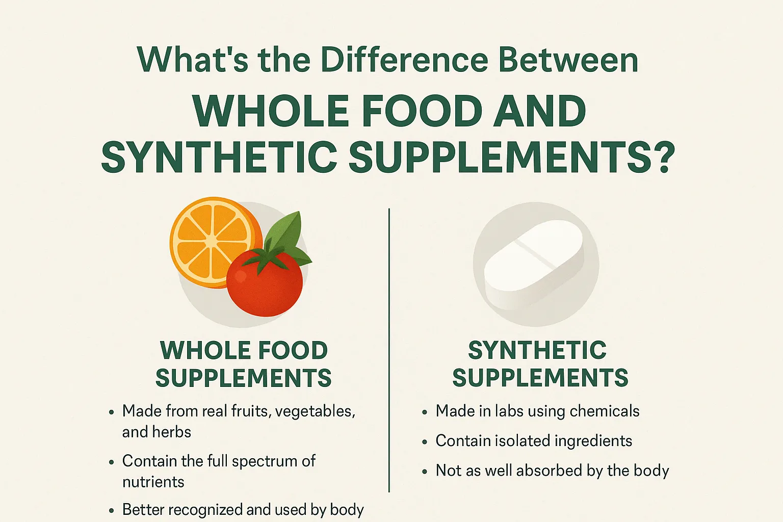Whole Food vs. Synthetic Supplements: Why it DOES Matter