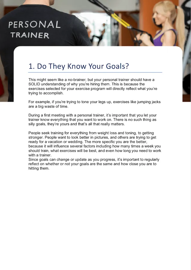 How To Create an eBook For Personal Trainers - Step by Step