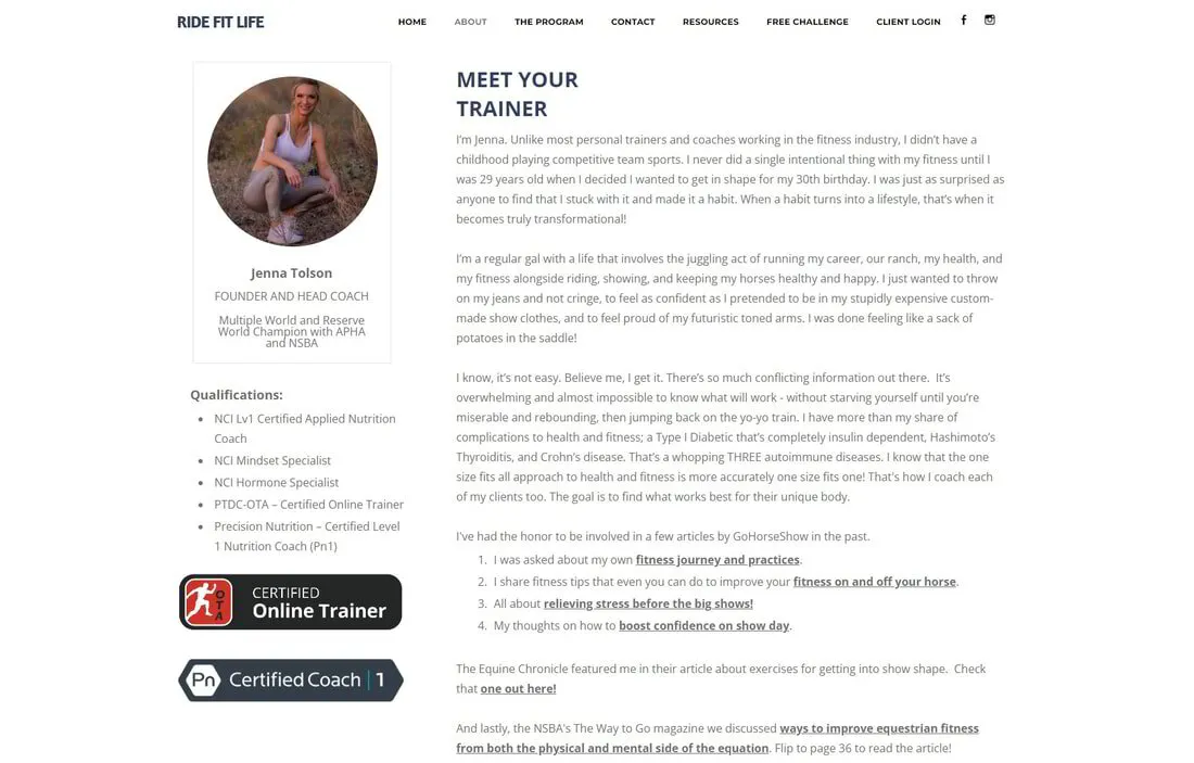 How to Write a Bio For Your Personal Trainer Website's About Page