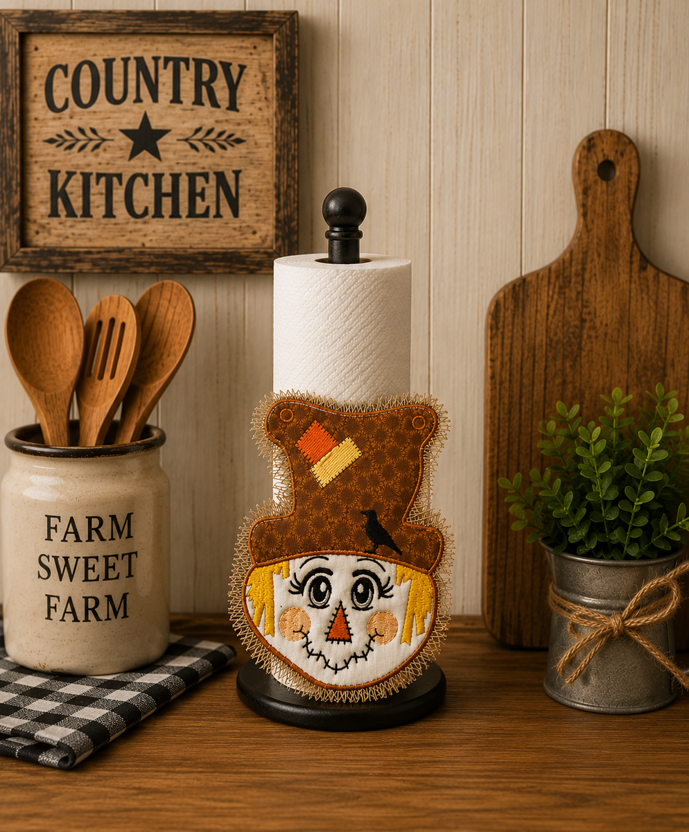 ITH SCARECROW PAPER TOWEL HOLDER 8X6