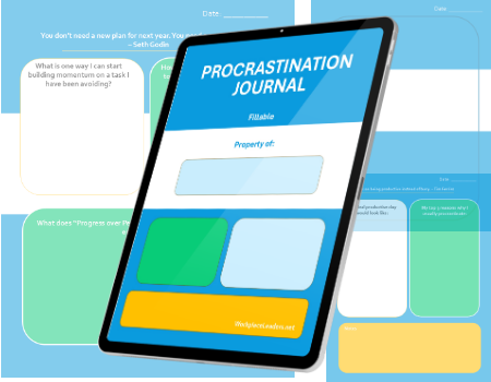 FILLABLE Procrastination Journal - overcome procrastination one page at ...