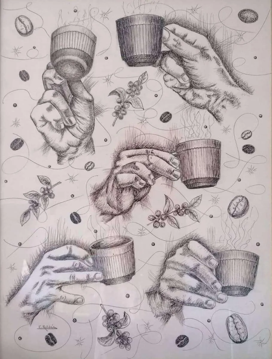 La degustación del café by Elí Roldán – Arte latinoamericano ...