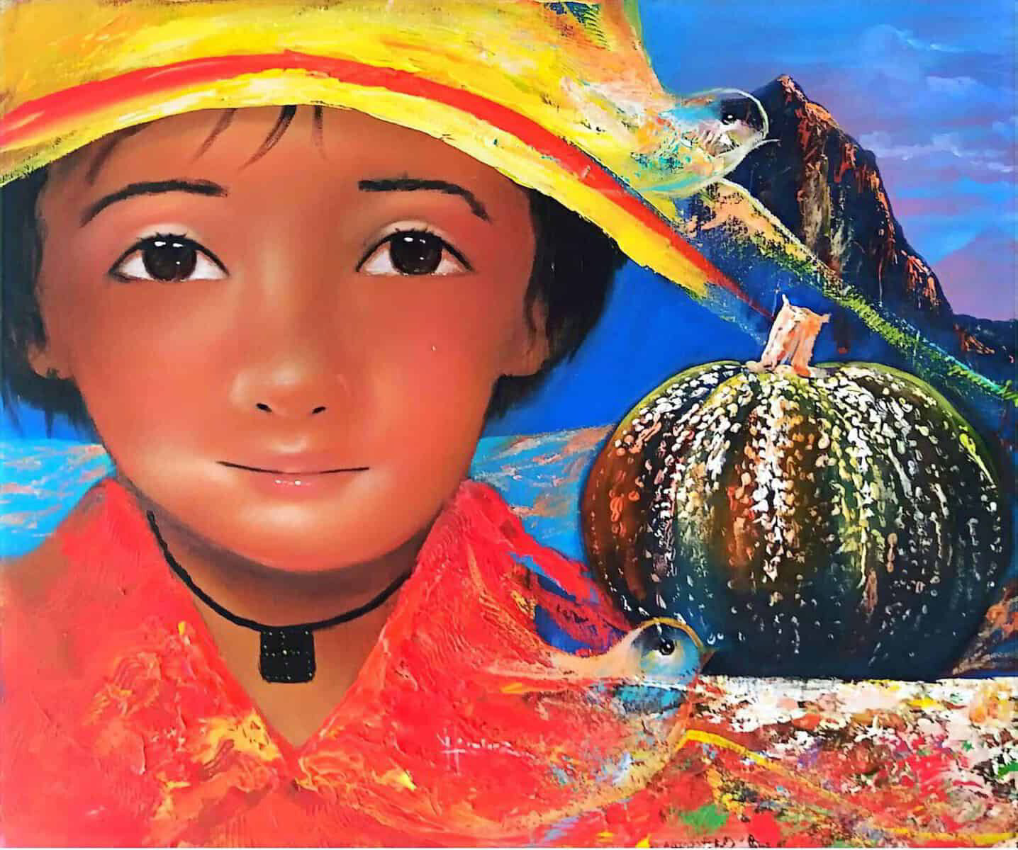 Niño y Calabaza by Miguel Ángel Ramírez | Panchimalco | Premium Art ...
