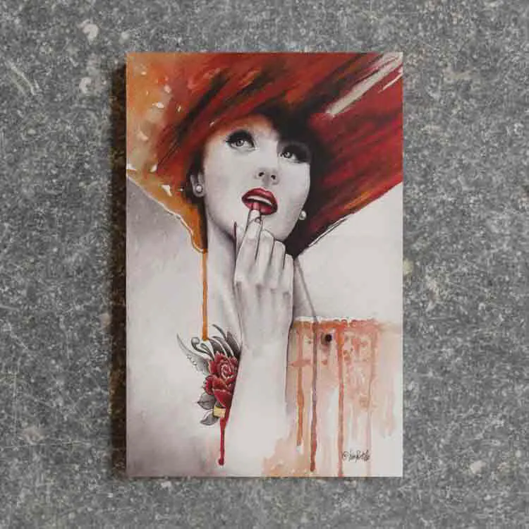 Red by Luis Portillo | Salvadorean Latin American Artist | Watercolor ...