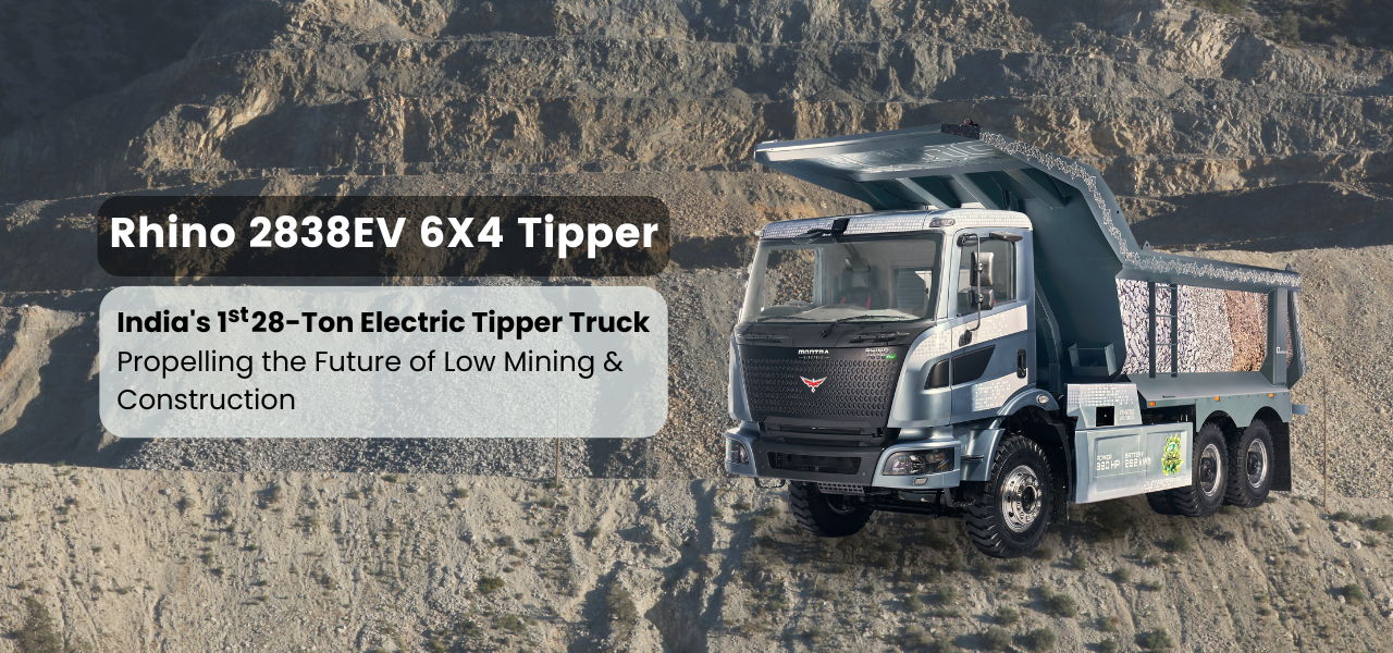 Rhino 2838EV 6X4 Tipper : India’s 1st 28-Ton Electric Tipper Truck ...