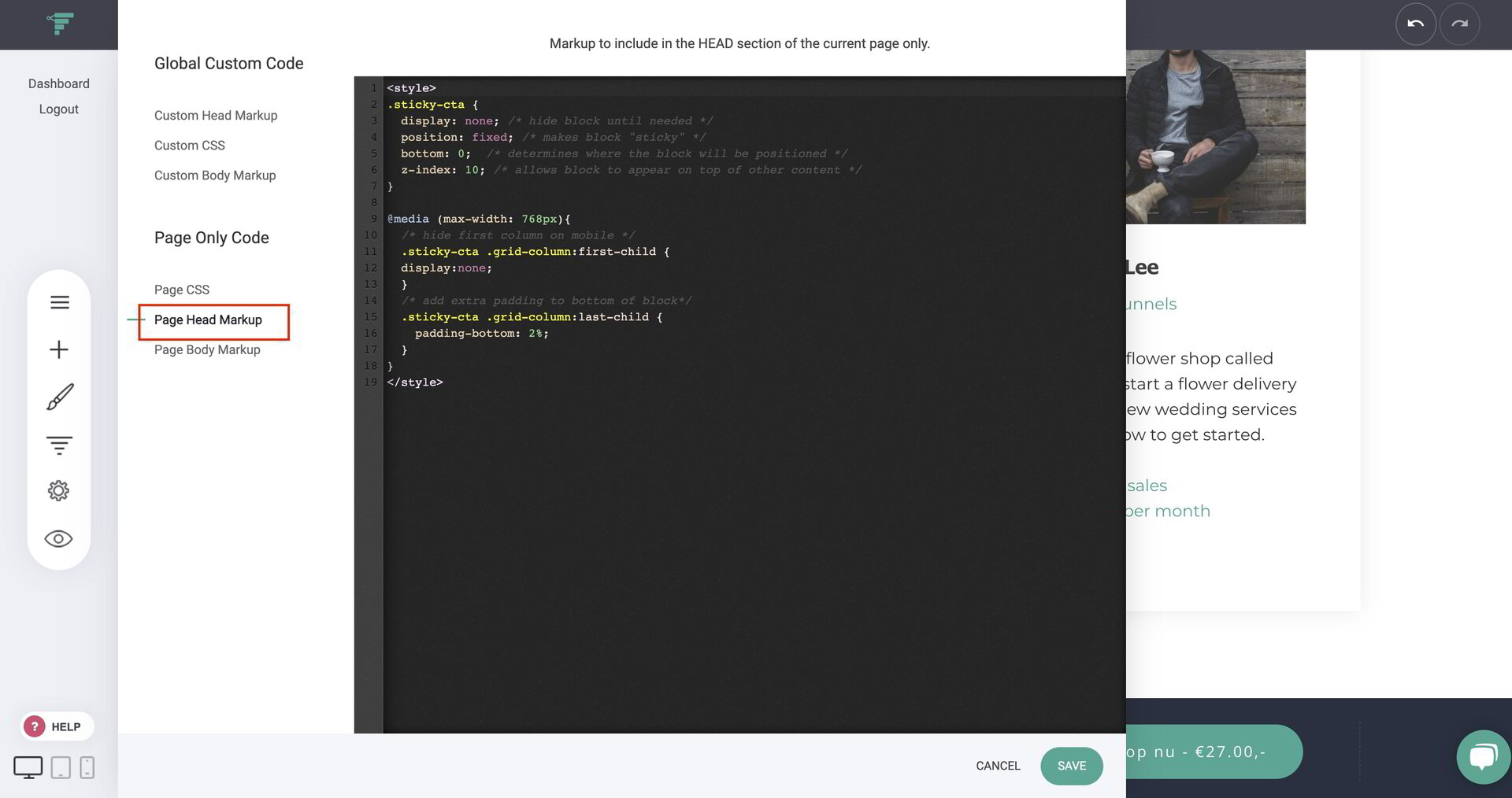Verhoog je conversie met de Sticky CTA