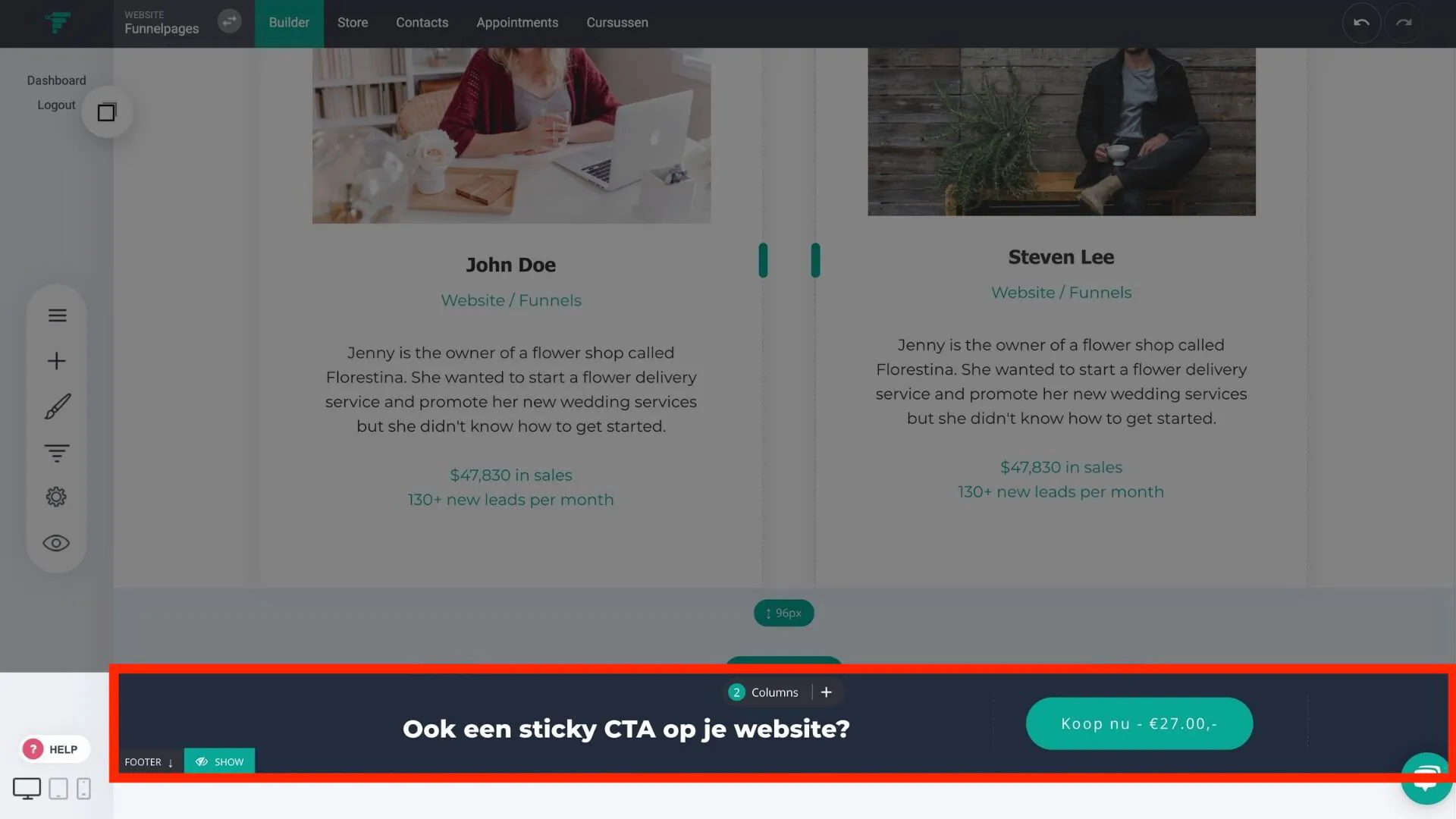 Verhoog je conversie met de Sticky CTA