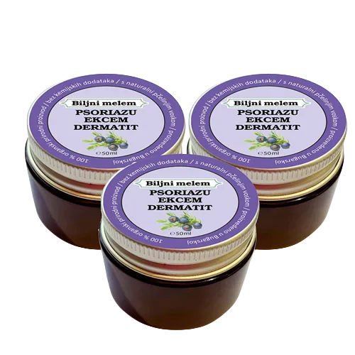 3 х Biljni melem za psorijazu, ekcem, dermatitis