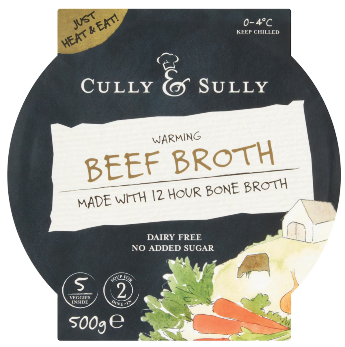 Cully And Sully Beef And Vegetable Broth 550G