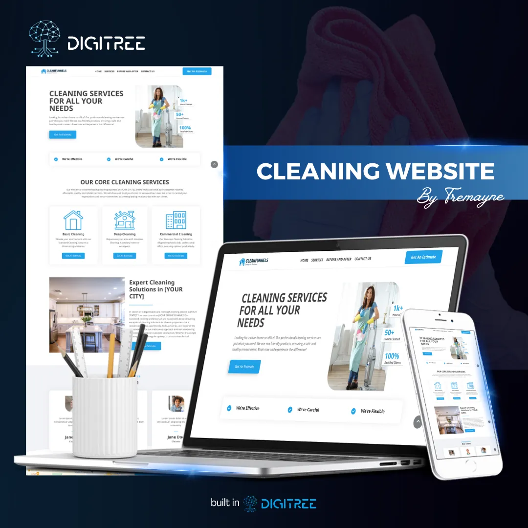 Cleaning business website template