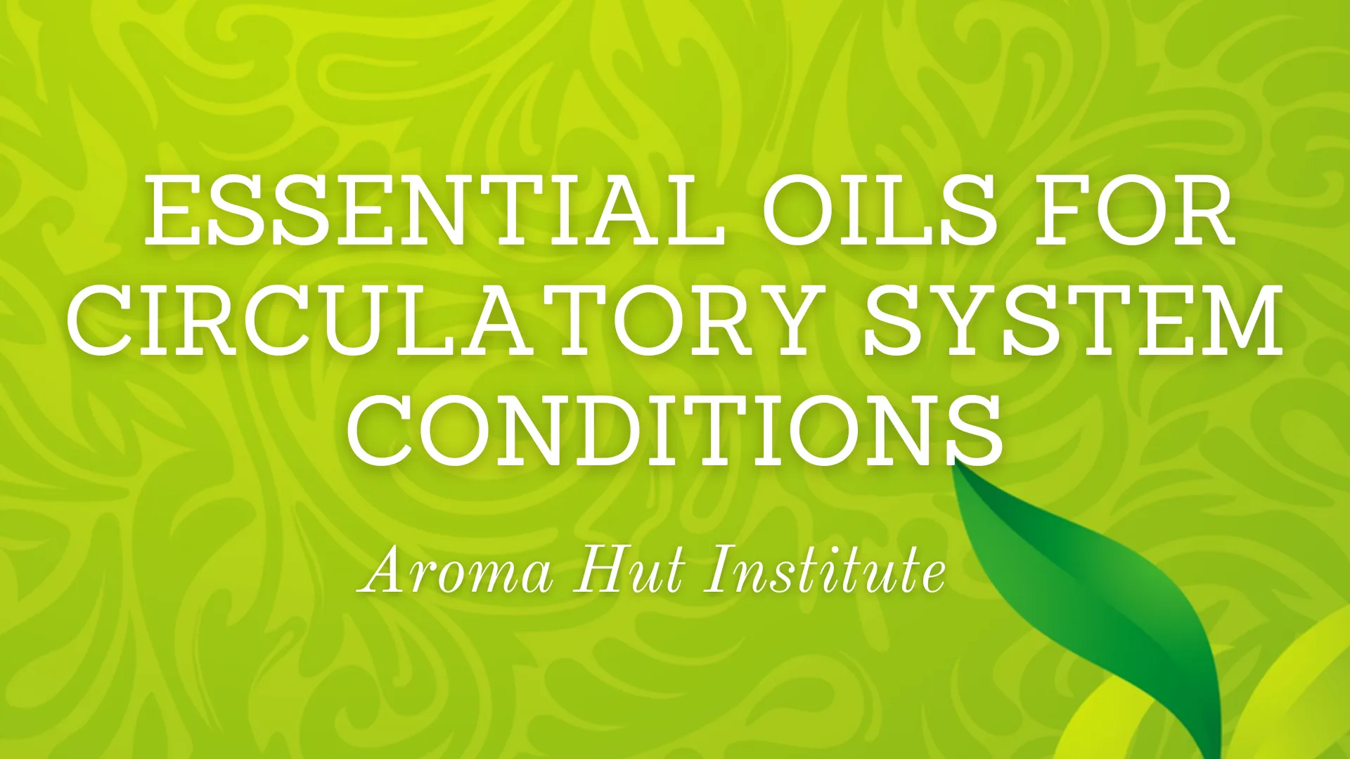 Essential Oils for the Circulatory System | Aromatherapy Certification ...