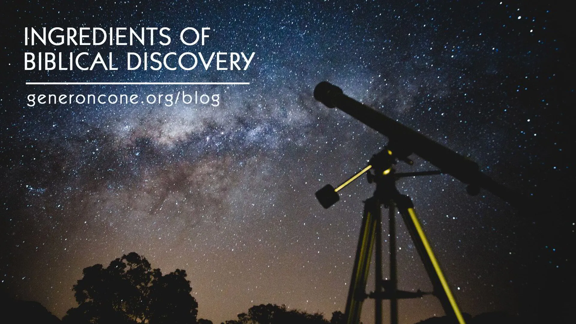 The Ingredients of Biblical Discovery