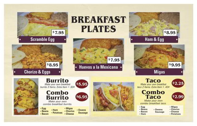 Jaliscos Taqueria Menu
