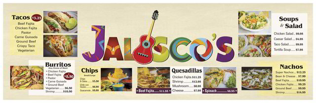 JALISCOS TAQUERIA MENU