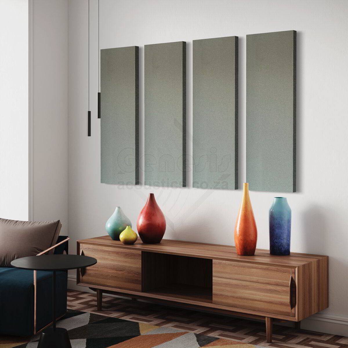 S5 Pro Acoustic Wall Panels - 120cm x 40cm Set of 4 - Ice