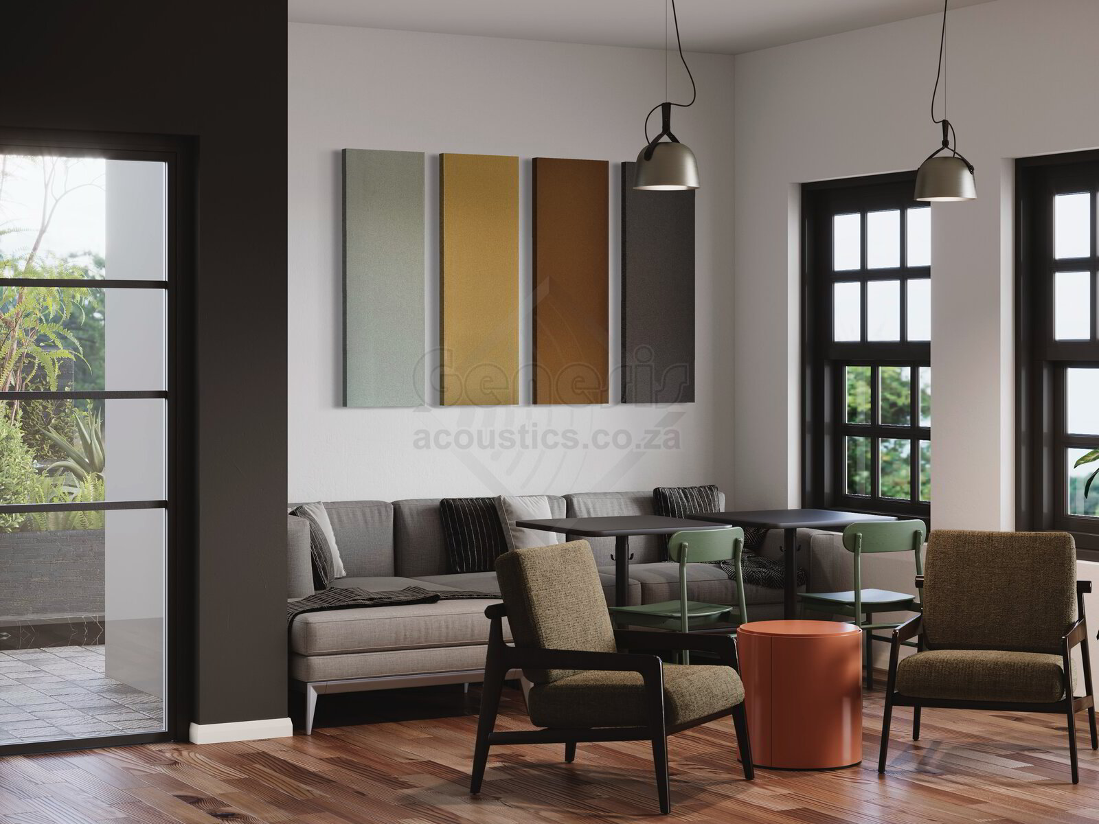 S5 Pro Acoustic Wall Panels - 120cm x 40cm Set of 4 - Kalahari Colour Combo