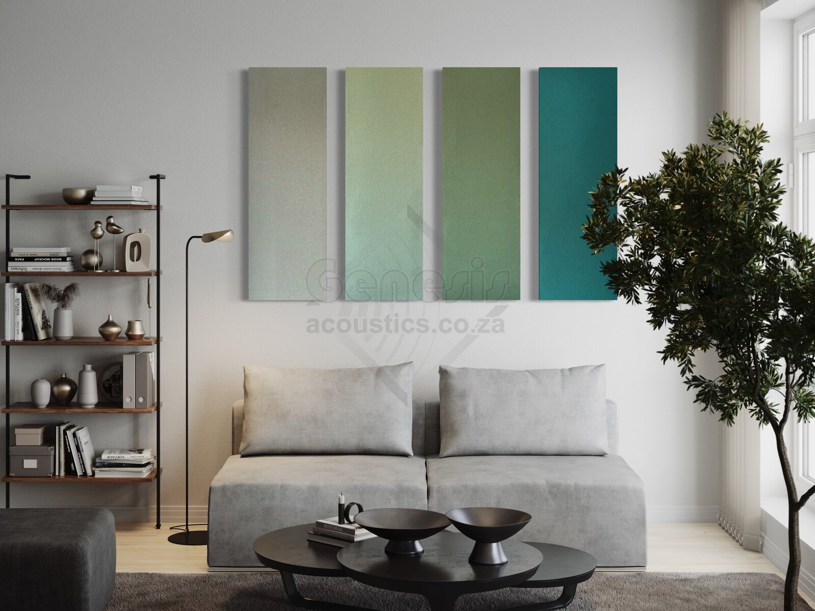 S5 Pro Acoustic Wall Panels - 120cm x 40cm Set of 4 - Sublime Colour Combo