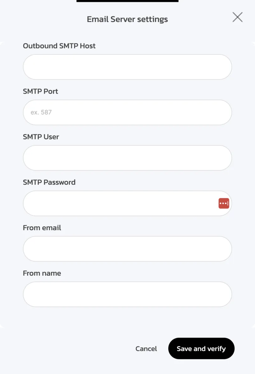Connect Custom Email Server