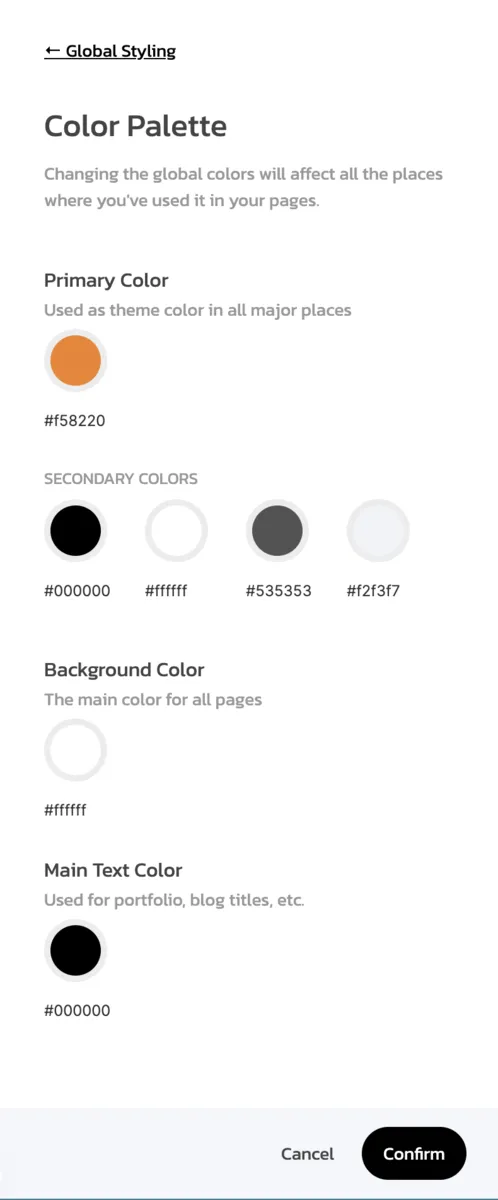 Global Styling - Fonts, Colors, Layout Global Styling - Fonts, Colors, Layout