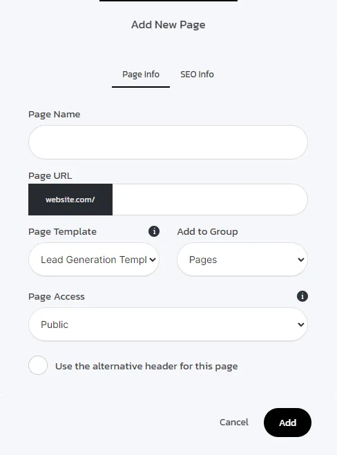 Creating a Page