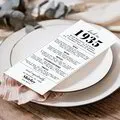 Way Back in 1935 Birthday Party Table Decor Card | Template