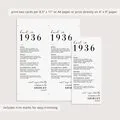 Classy Birthday Table Decorations | Back in 1936 News Card