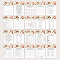 Elegant Thanksgiving Games Bundle Printable | Editable Templates