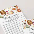 Elegant Thanksgiving Games Bundle Printable | Editable Templates