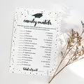 Candy Match Game | Black and Gold Grad Party Activity Idea