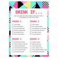 Drink If Bachelorette Party | Drinking Game Printable